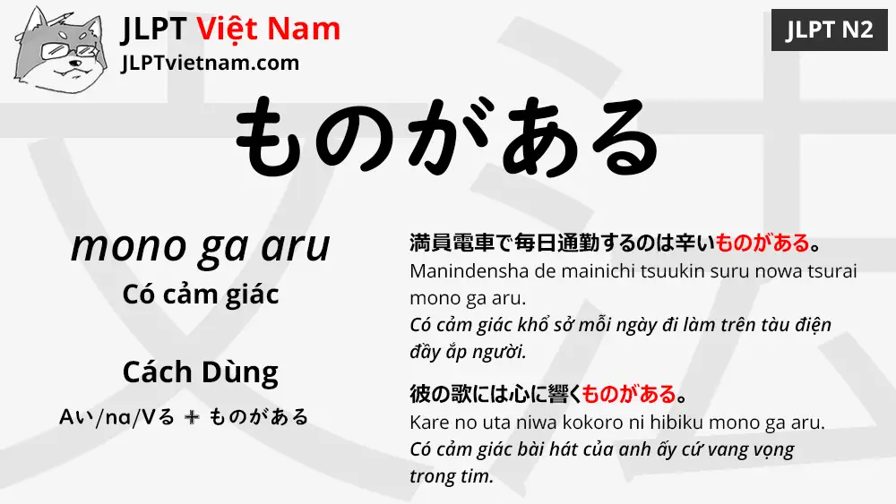 Học Ngữ Pháp JLPT N2: ものがある (mono ga aru) - JLPT Sensei Việt Nam