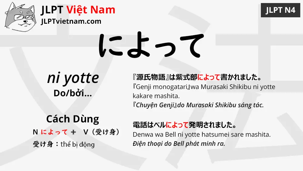Học Ngữ Pháp JLPT N4: によって (ni yotte) - JLPT Sensei Việt Nam